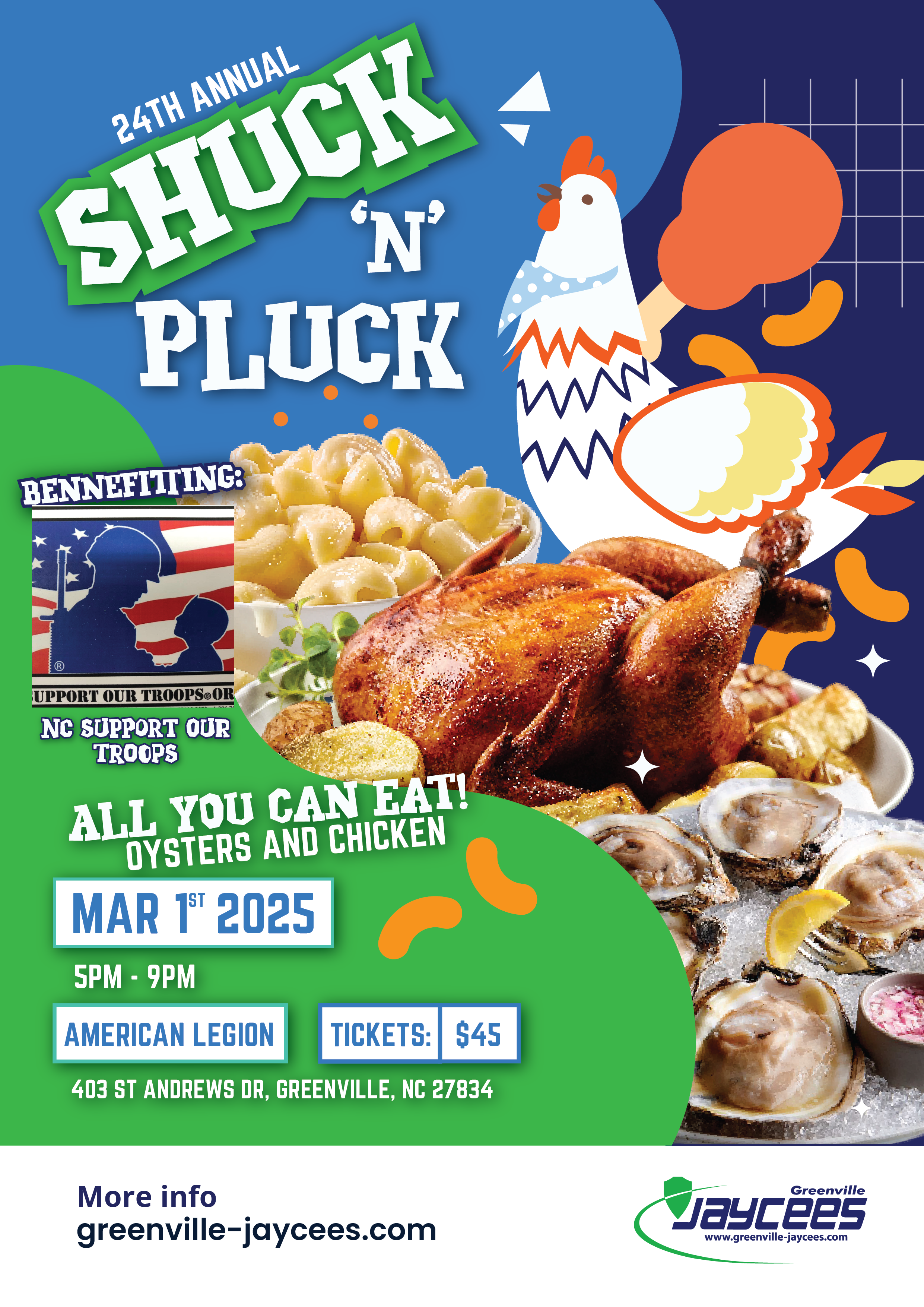 Shuck N Pluck Ticket – Greenville Jaycees